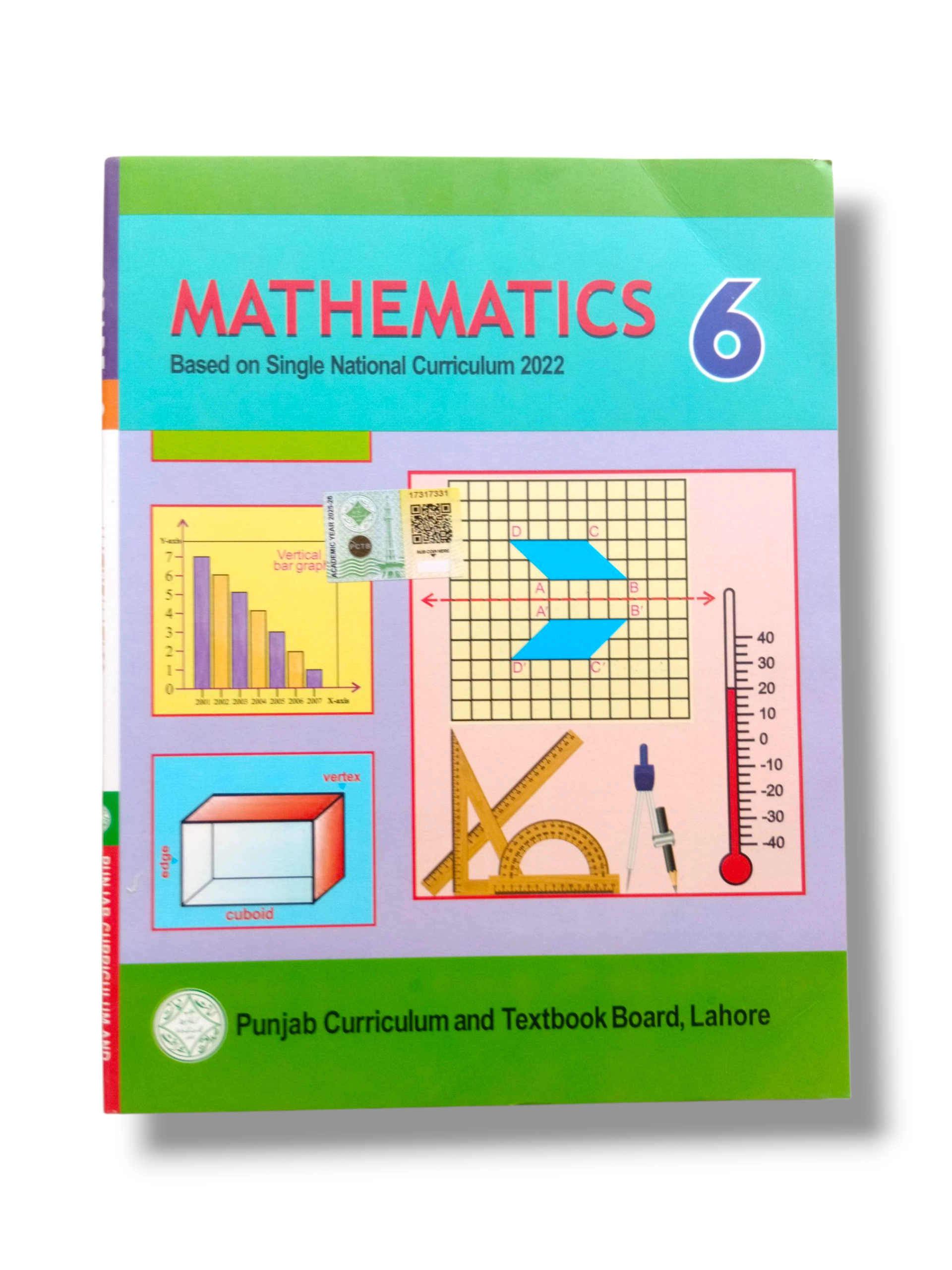 PTB Mathematics 6 – Class 6 Math Book by Punjab Textbook Board